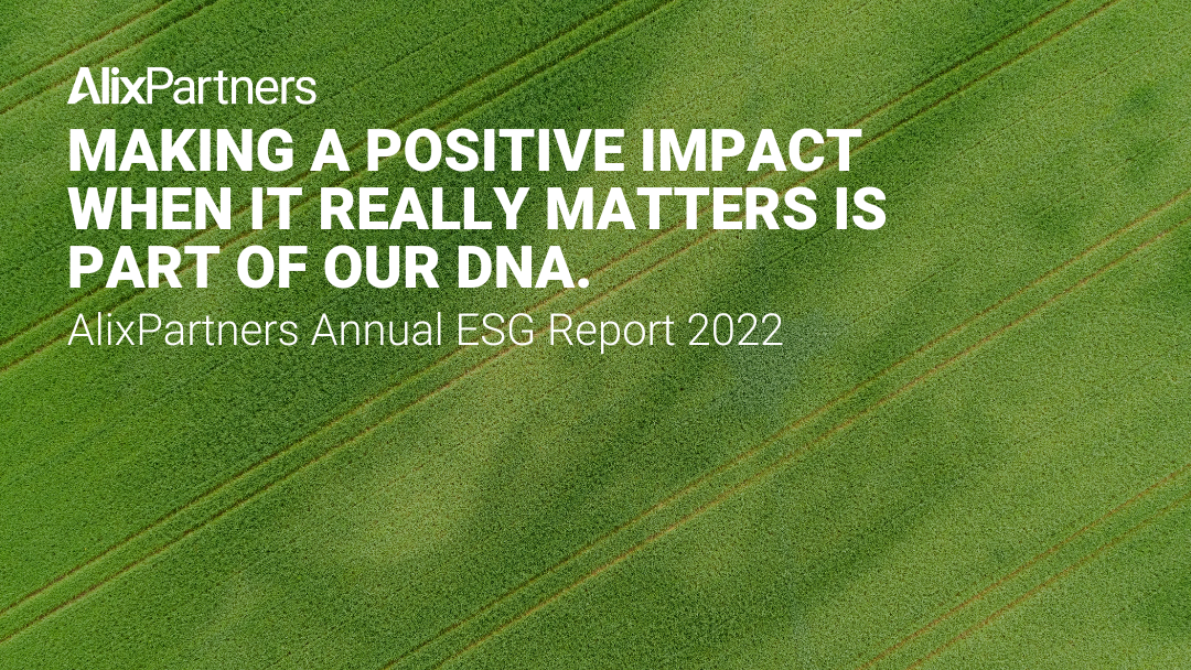 Our ESG Impact 2022 | AlixPartners